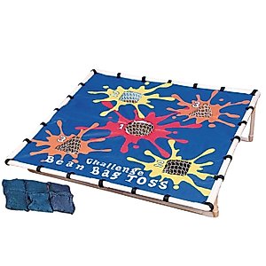 S&S Worldwide Beanbag Target Toss Challenge. Includes a Large 40" x 40" x 17" H Target with Frame/Stand, 6 Bean Bags and a Storage Bag.