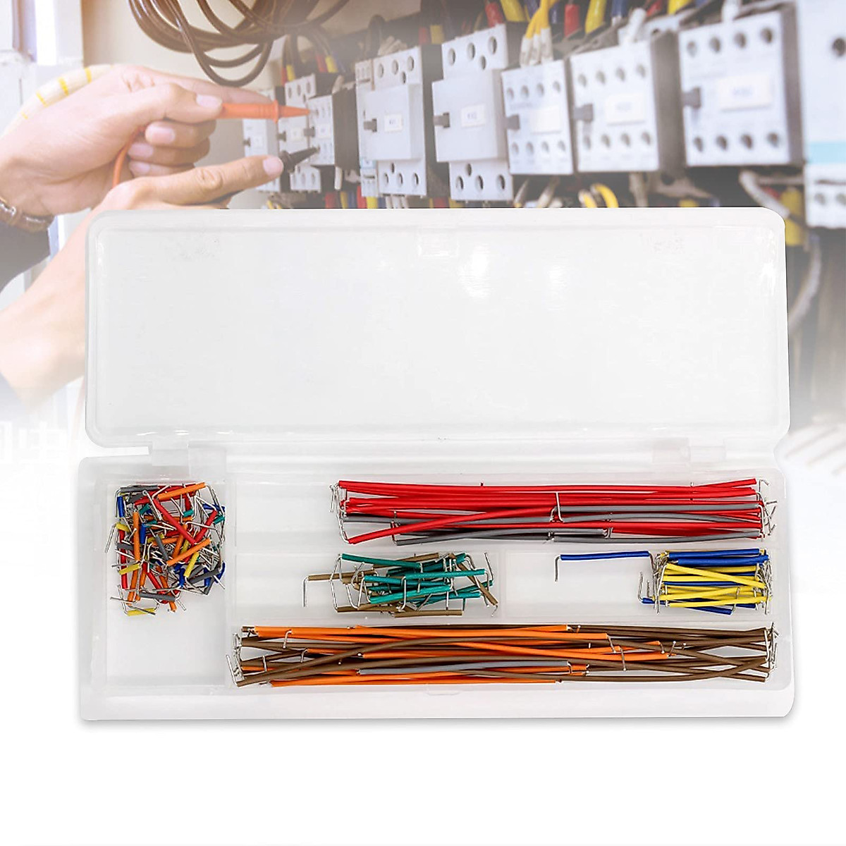 qiguch66 140Pcs Breadboard Jumper Cable Kit U Shape Solderless Wires 14 Lengths Jumper Wires for Circuits Connecting