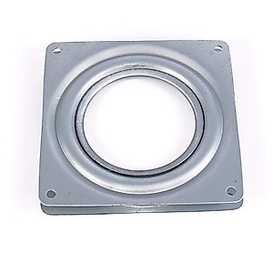 Gorgeri Table Swivel Plate, Small Lockable Turntable 4in Galvanized Steel Square Rotating Swivel Plate Metal Lazy Susan Bearing Turntable TV Rack Desk Tool Turntable Swivel