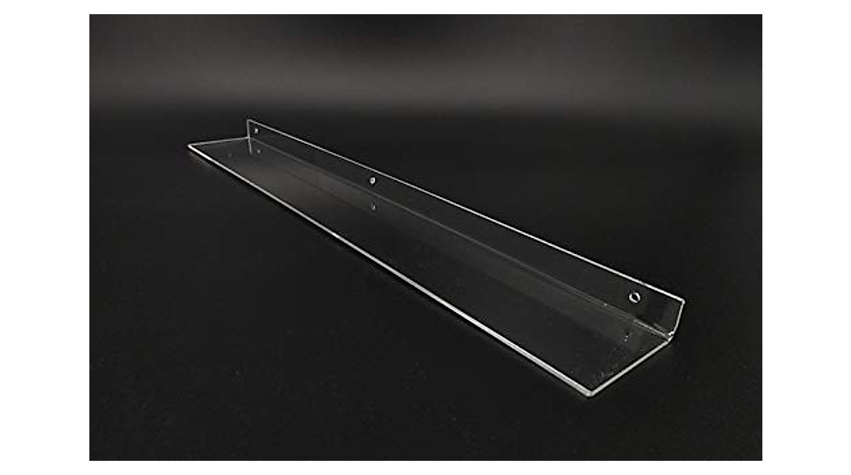 22” Clear Floating Shelf - Edge Protection & Divider