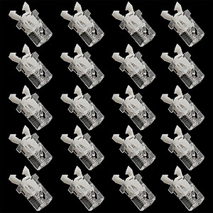 JJHXSM 20PCS 6.9x7.8x21mm Transparent Switch Lock Plastic Buckle Bin Push Button Bin Lock Replacement Spare Part Touch Top Bin Lock Repair Clip Buckle Suitable for Bins and Cup Holder Lids