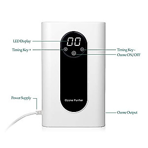 Ozone Generator Air Purifier, 2021 New Models More Powerful 500mg/h Ozone Machine, O3 Deodorizer for Air, Water, Vegetable and Fruits