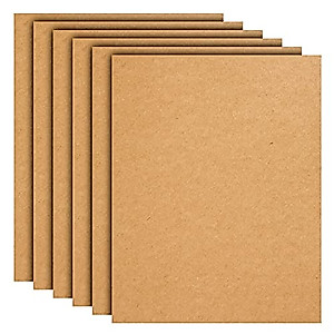 6 Pack Large Notebooks for Kids, Bulk Sketchbook 8.5x11 In, Kraft Paper Journal Set for Students, Travelers, Office (Blank Inside)