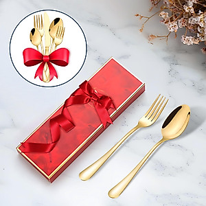 ITITT 60-Piece Silverware Set,Silverware Set for 12, Stainless Steel Flatware Cutlery Set For Home Kitchen Restaurant Hotel, Kitchen Utensils Set, Mirror Polished, Dishwasher Safe