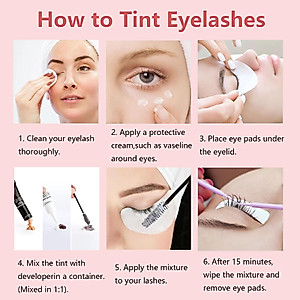 Eyebrow Color Kit, 2 in 1 Eyelash & Eyebrow Color Set-Quick and Thick Coloring Natural Eyebrow Kit Professional DIY at Home Use 10ml (Coffee)