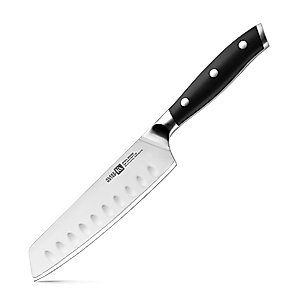Klaus Meyer Stahl High Carbon Tri-ply Steel 5.5 inch Santoku Kitchen Chef Knife