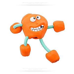 Dog Chew Toy Durable Dog Chew Toys for Puppy Small Large Dog Teeth Cleaning/Chewing/Playing (Orange Apple)
