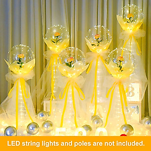 RUBFAC Bobo Balloons 25pcs, 20 Inches Bubble Balloons Clear Bobo Balloons, Large Transparent Balloon for Stuffing Wedding Birthday Party Decorations