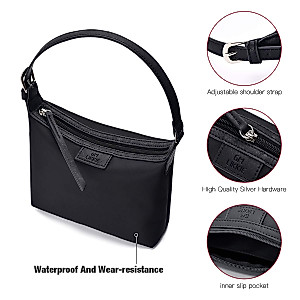 GM LIKKIE Shoulder Clutch Purse for Women, Small Top-Handle Y2K Classic Nylon Purse & Shoulder Handbag