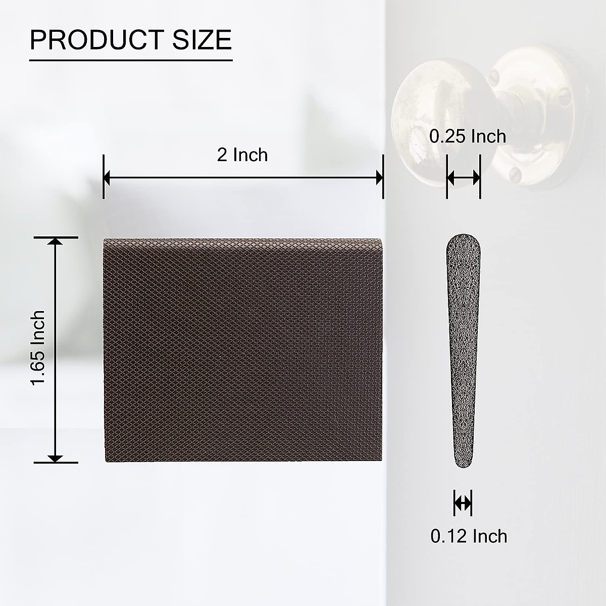 Door Corner Seal Exterior Door Frame Seal Wedge Draft Stopper with Adhesive 16 Pack, 16 Brown