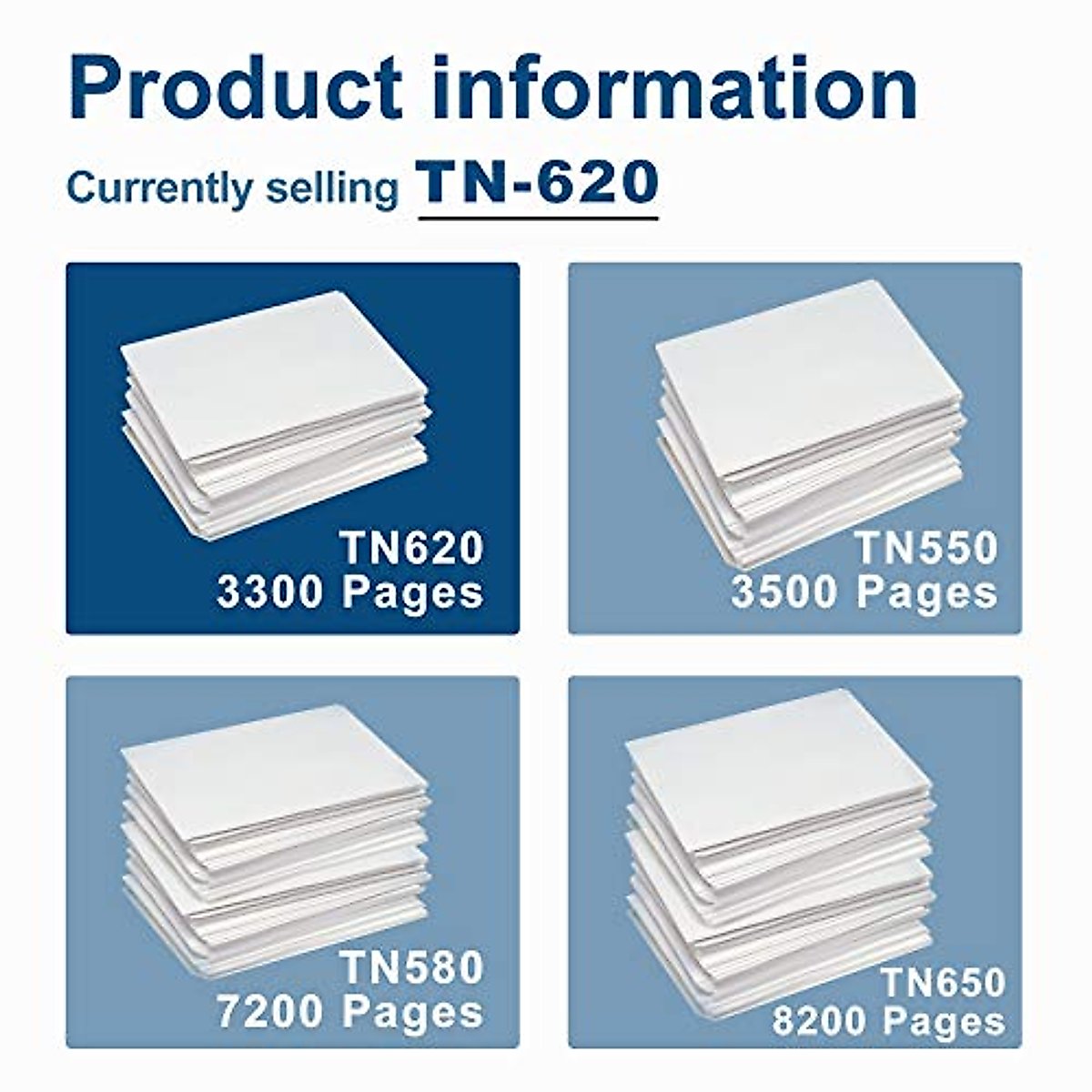 1 Pack TN-620 TN620 Black Toner Cartridge Replacement for Brother MFC-8370 8460N 8470DN 8480DN 8880DN 8660DN 8670DN 8860DN 8870DW 8680DN 8690DN 8890DW DCP-8060 8065DN 8080DN 8085DN Printer.