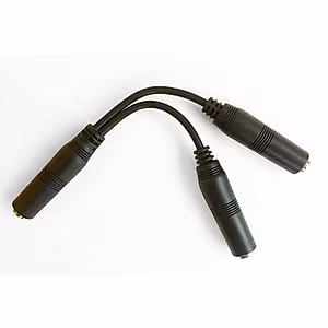 Silverline Y Cable Drum Splitters Compatible with Roland V-Drums - Stereo TRS Female to 2X Mono TS Female