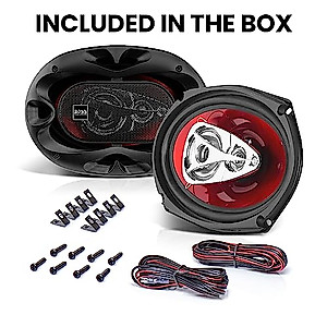BOSS Audio Systems CH6940 Chaos Series 6 x 9 Inch Car Door Speakers - 500 Watts Max, 4 Way, Full Range, Tweeter, Coaxial, Sold in Pairs, Bocinas Para Carro