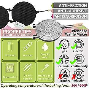 Waffle Maker round form Non-stick Cookies Pastry