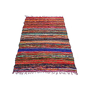 Braided Chindi Rug, Rag Rug, Area Rug, Carpet Rug, Runner Rug 3x5 Foot, 4x6 Foot, 5x7 Foot, Living Room Rug (3x5 Foot)