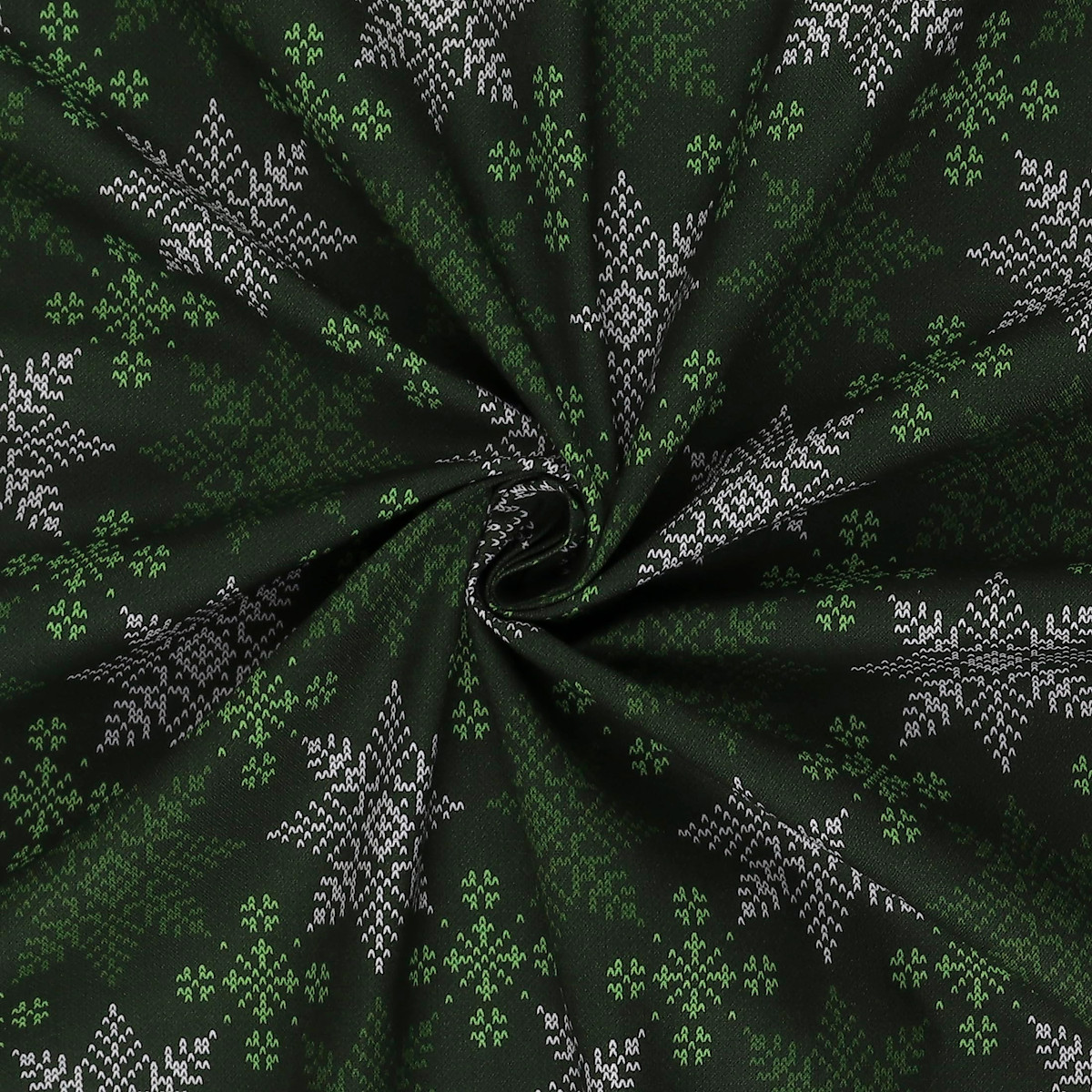 Mook Fabrics Cotton It's Sweater Weather, Evergreen Cut by The yard