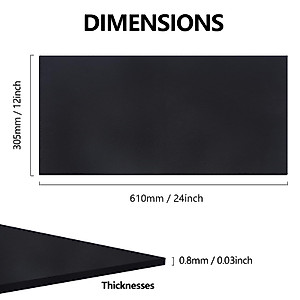 Frddiud Laserable Leather Sheets, 12" x 24"Laserable Leatherette Patch with Adhesive Backing, CO2 Laser Engraving Supplies, Faux Leather for Crafting Tools, Wallets (Black/Silver/Adhesive Backing)