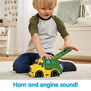 Kidoozie Lights N' Sounds Recycle Truck, Friction Powered, Opening Recycle Bin, for Ages 3+