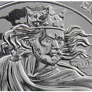2023 1 oz British Silver King Arthur Coin by the Royal Mint Brilliant Uncirculated with Certificate of Authenticity £2 Mint State