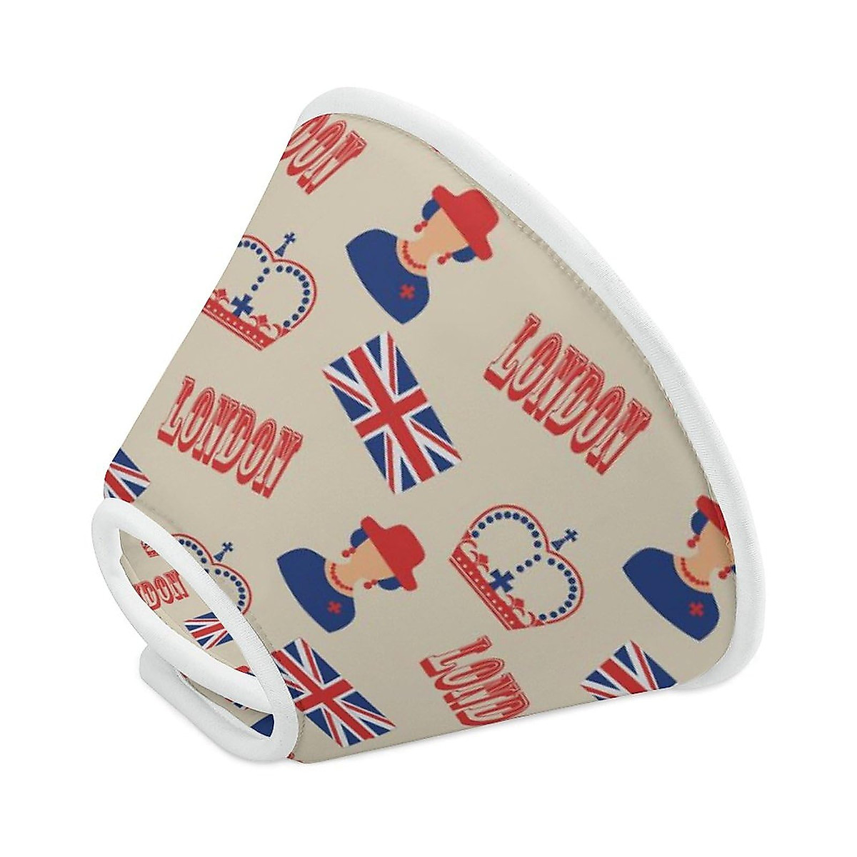 Vintage Landon British Flag Soft Dog Cone Collars Protective Adjustable Cat Recovery Collar to Stop Licking M