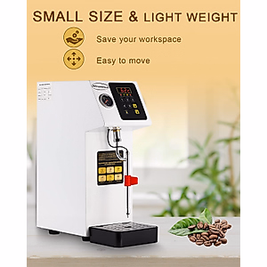 Moonshan Commercial Steam Milk Frother Fast Heating Milk Steamer Machine Boiler Quick Button Electric Fully-Automatic Coffee Foam Maker Frothing Machine for Coffee, Milk, Bubble Tea, Milk Tea