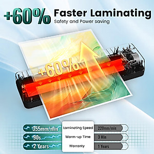 Laminator Machine A3 Laminating Machine - 13 Inches Cold and Thermal Laminator with 30 Laminating Sheets, 5-in-1 Lamination Machine with Paper Trimmer and Corner Rounder for Home Office School Use