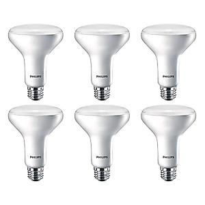 PHILIPS LED Flicker-Free BR30 Light Bulb, EyeComfort Technology, Non-Dimmable, 650 Lumen, Daylight (5000K), 9W=65W, E26 Base, 6-Pack