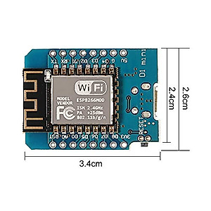 AITRIP D1 Mini WiFi Dev Board,Mini NodeMcu Lua 4M Bytes WLAN WiFi Internet Development Board Base on ESP8266 ESP-12F for Arduino, 100% Compatible with WeMos D1 Mini (Pack of 6)