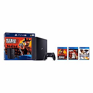 2018 Playstation 4 Pro 1TB console - Red Dead Redemption 2 + Overwatch Legendary Edition + NBA 2K17 Bundle ( 3 - Items )