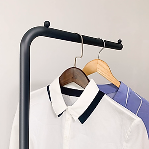 Aolohomy Metal Coat Rack, Modern Clothing Tree with Heavy-weight Slate Base, Small Coat Stand for Entryway/Bedroom/Hallway, Standing Plant Hanger, Matte Black