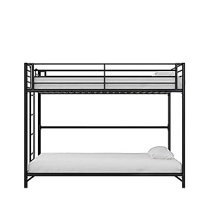 DHP Daven Easy Assembly Kids Bunk Bed, Twin Over Twin, Black
