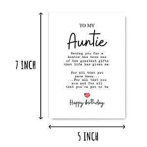 To My Auntie - Auntie Birthday Card - Auntie Is The Greatest Gifts In My Life - Birthday Card For Auntie - Gift For Auntie Card- Christmas Gifts For Auntie