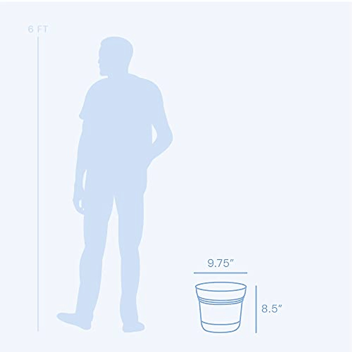 Bloem Planter Saturn CL BL 10"