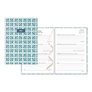 Letts Morocco Weekly/Monthly Planner, 12 Months, January to December, 2024, Sewn Binding, A5 Size, 8.25" x 5.875", Multilingual, Sky (C082391-24)