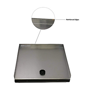 GSW Stainless Steel Reinforced Edge Wall Mount Microwave Oven Wall Shelf NSF Approved (18" W x 18" L x 12" H)