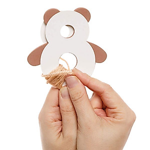 Baker Ross FE362 Teddy Bear Craft Pom Pom Kits - Pack of 3, Childrens Art Make Your Own Fluffy Pom Friend