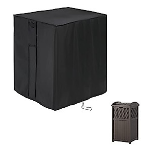 Youlvy Outdoor Trash Can Cover for Suncast 33 Gallon Hideaway Resin Trash Can,Outside Waterproof Trash Can Cover - 17 x 16.5 x 32 Inch