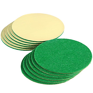 94 mm Felt Pads for Hockey Replacement Hockey Mallet Felt Pads Self Adhesive Green Felt Sticker for 96 mm Hockey Pushers