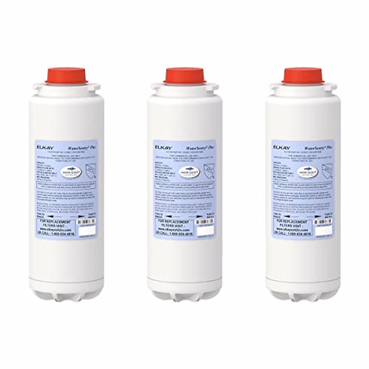 Elkay 51300C_3PK WaterSentry Plus Replacement Filter (Bottle Fillers), 3-Pack