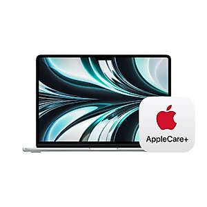 Apple 2022 MacBook Air Laptop with M2 chip: 13.6-inch Liquid Retina Display, 8GB RAM, 512GB SSD Storage; Silver with AppleCare+ (3 Years)