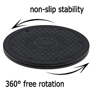 Meiwlong 9.8 Inch Heavy Duty Stand Swivel Steel Ball Bearings Rotating Turntable Lazy Susan Organizer Bins for TV's Computer Monitors Laptops Tables Artwork Potted Plants