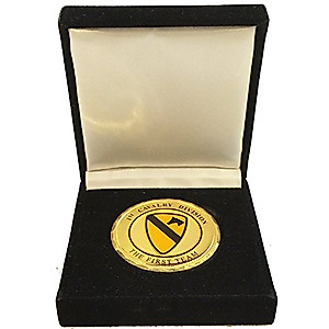 1st Cavalry 2 inch coin with velvet presentation case