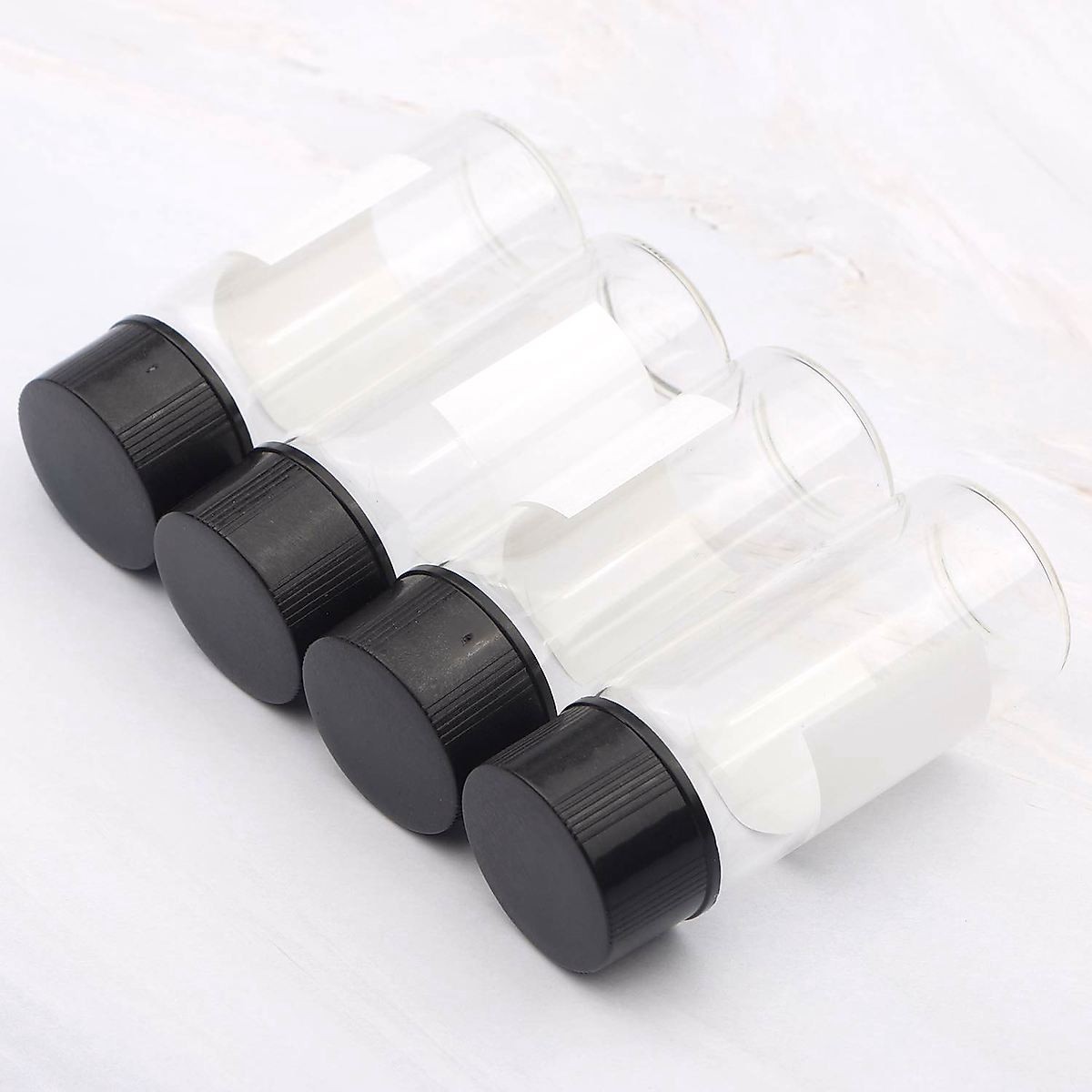 Kesell 10-Pack 10ml (0.338oz, 2.7dram) Premium Clear Glass Vials with Lids - Borosilicate Glass, Small Vials for Samples - Glass Jars with Labels