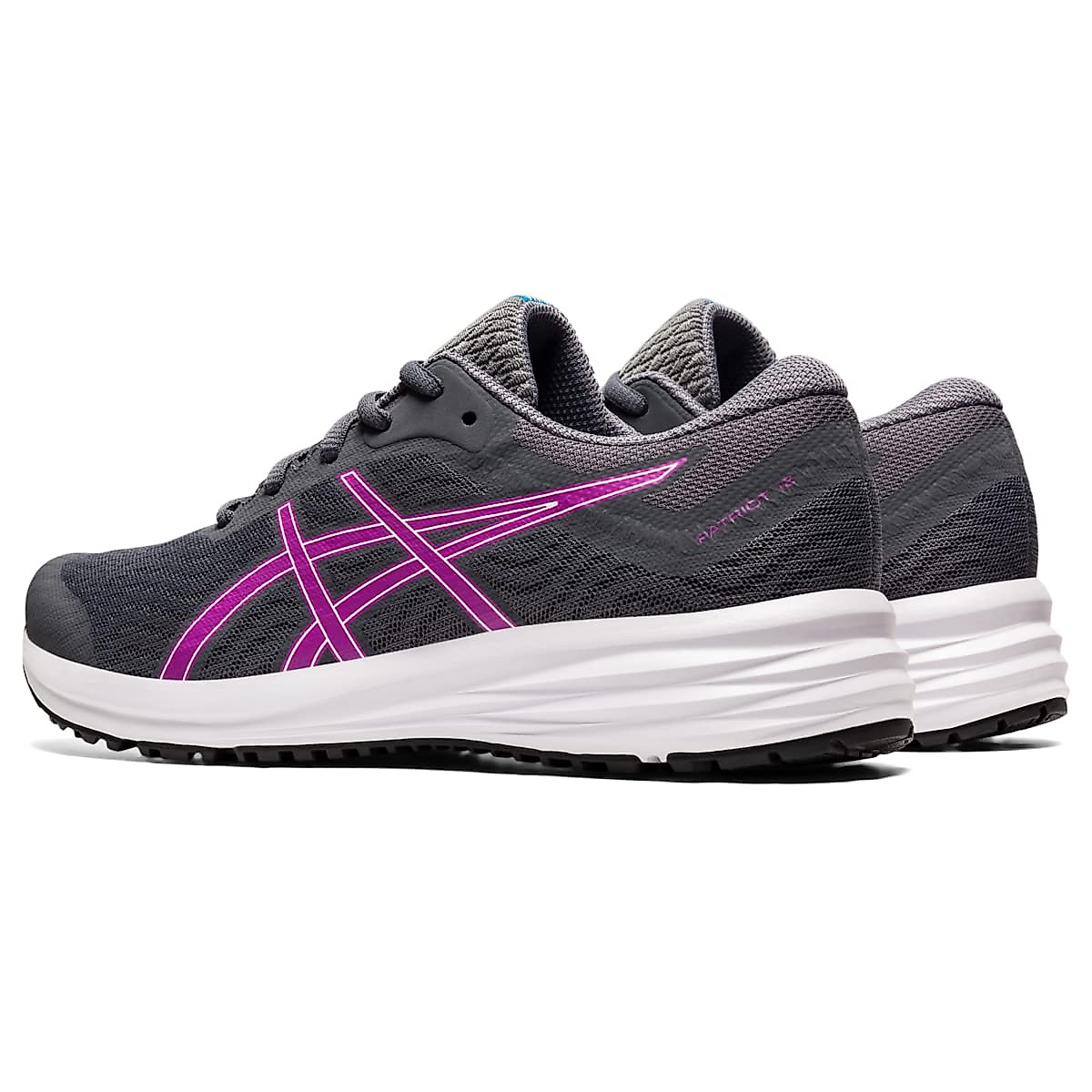 ASICS Women's Patriot 12 Running Shoes, 11, Carrier Grey/Digital Grape