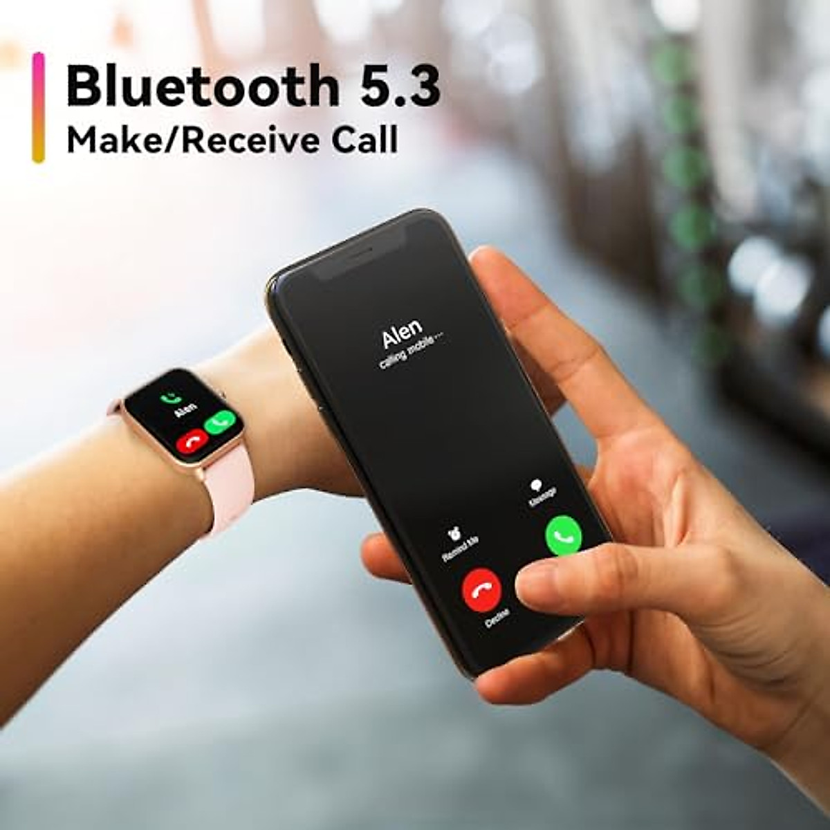 ENOMIR Smart watch for Women Men with Bluetooth Call,Smartwatch with Alexa Built-in,Heart Rate SpO2 Sleep Monitor,5ATM Waterproof,Step Calorie Activity Trackers and Smartwatches for iOS&Android Phones