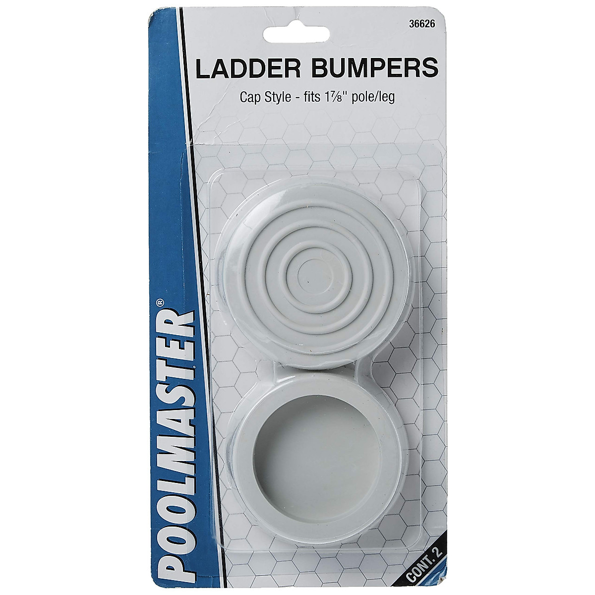 Poolmaster 36626 Swimming Pool Ladder Bumper Cap Set, Outside Plug Fit, 2-3/4-Inch Diameter, Medium, White