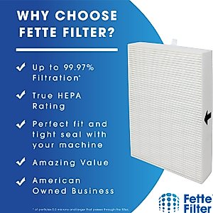 Fette Filter - 6 Pack of Premium True HEPA H13 Filter R Compatible with Honeywell Filter R for All HPA Series Air Purifier Part Number Filter R HRF-R3 HRF-R2 HRF-R1 HRF-ARVP300 HPA300