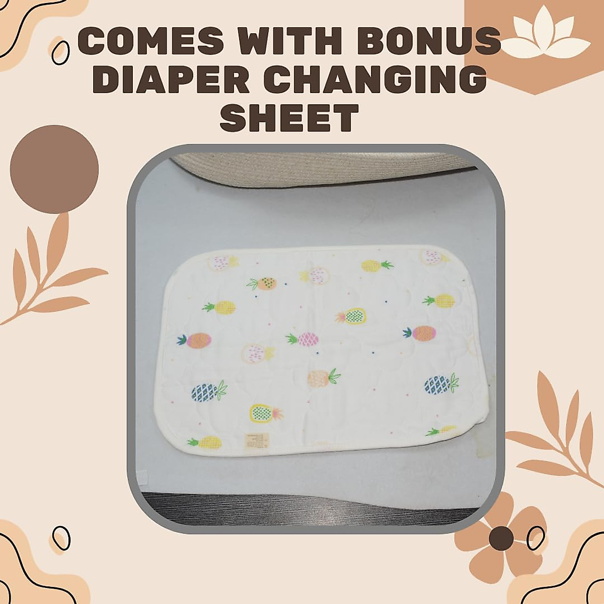 Diaper Changing Basket, Burp Cloth and Diaper Changing Sheet (Big Package), Portable Changing Pad, Unisex Changing Basket, Foam Diaper Changing Pad for Dresser, Changing Table Topper for Dresser