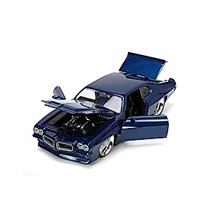 Big Time Muscle 1:24 1971Pontiac GTO Die-cast Car Dark Blue, Toys for Kids and Adults