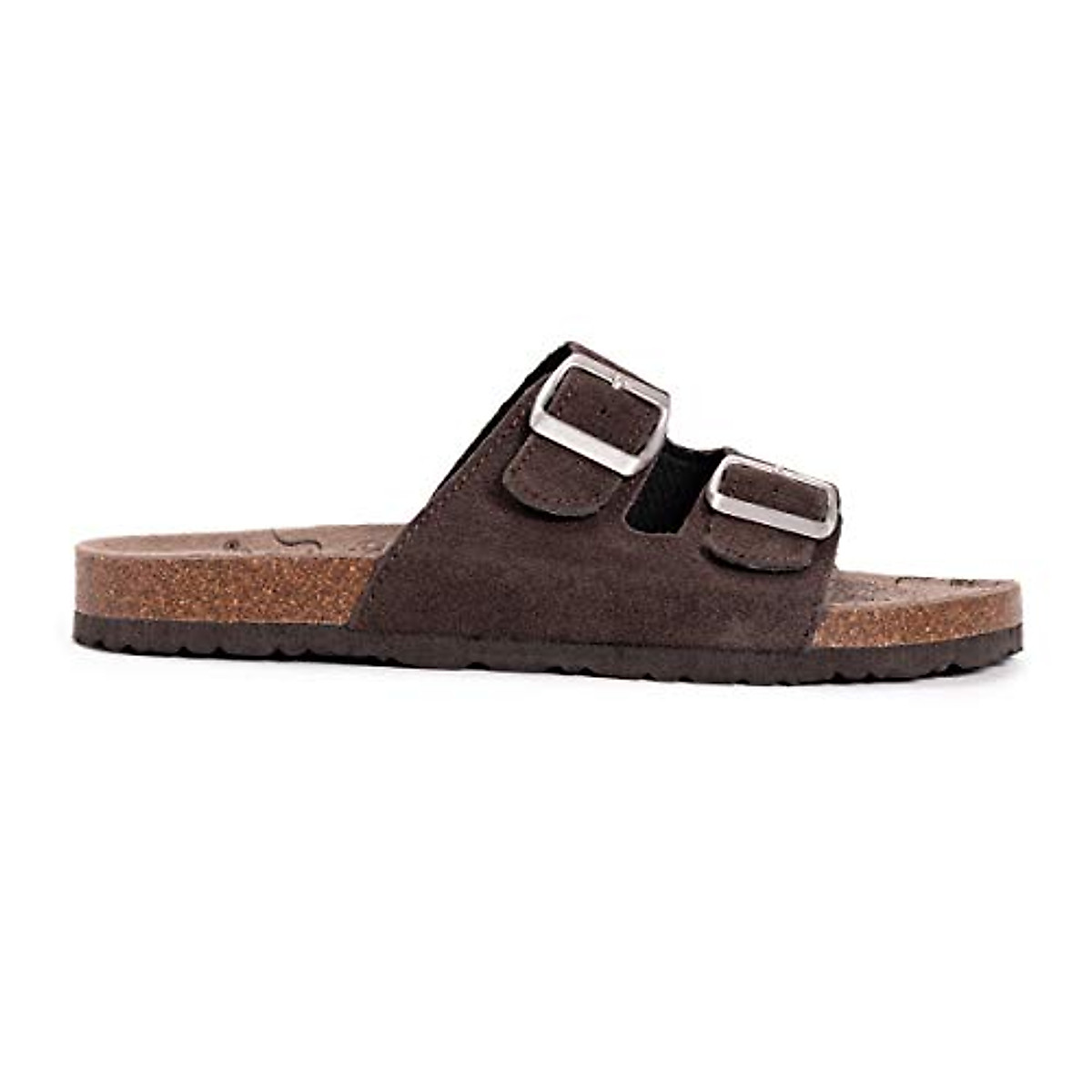 MUK LUKS Women's Terra Turf Marla Flat Sandal, Chocolate, 10